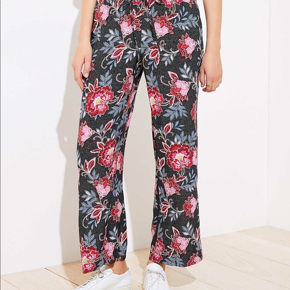 LOFT | Pants & Jumpsuits | Loft Floral Drawstring Pants | Poshmark